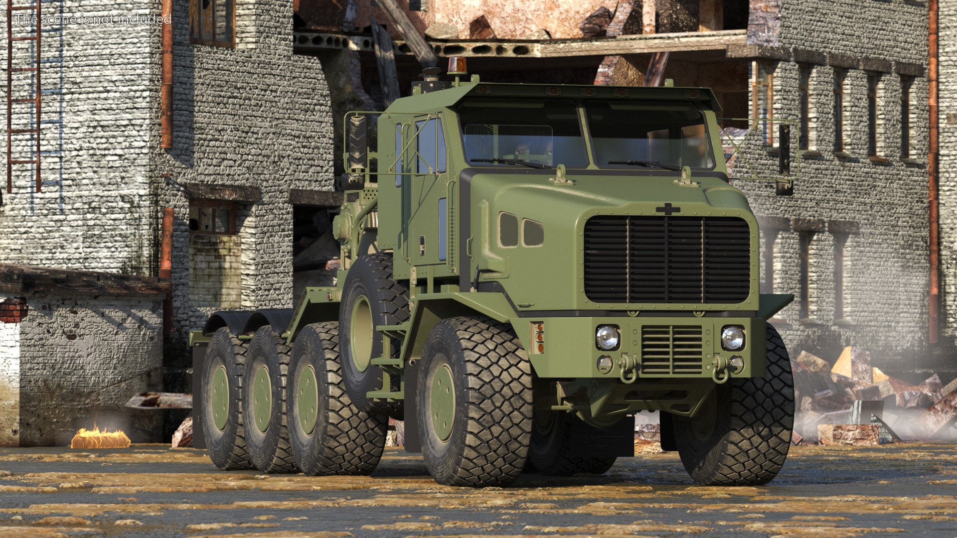 3D Military Transporter Oshkosh Global HET A1 Rigged - TurboSquid 1998229
