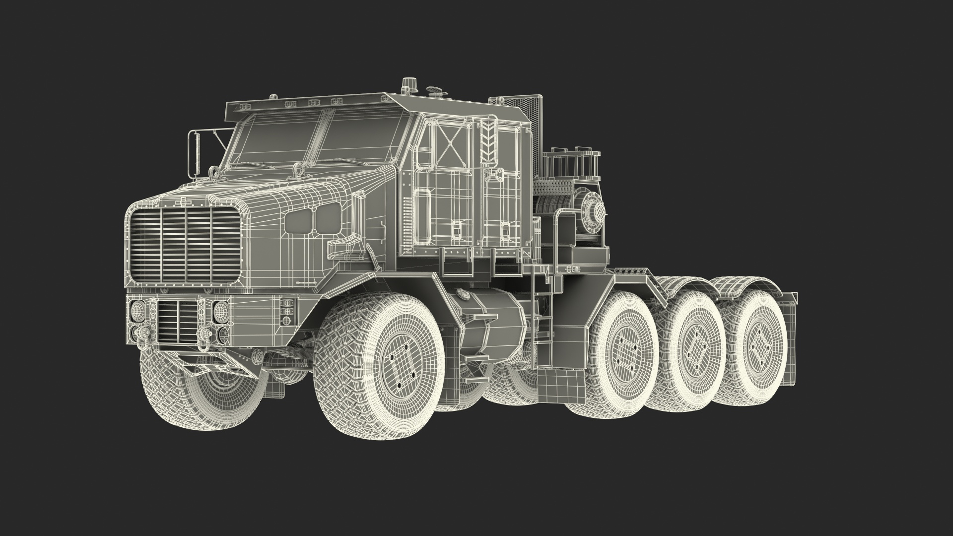 3D Military Transporter Oshkosh Global HET A1 Rigged - TurboSquid 1998229