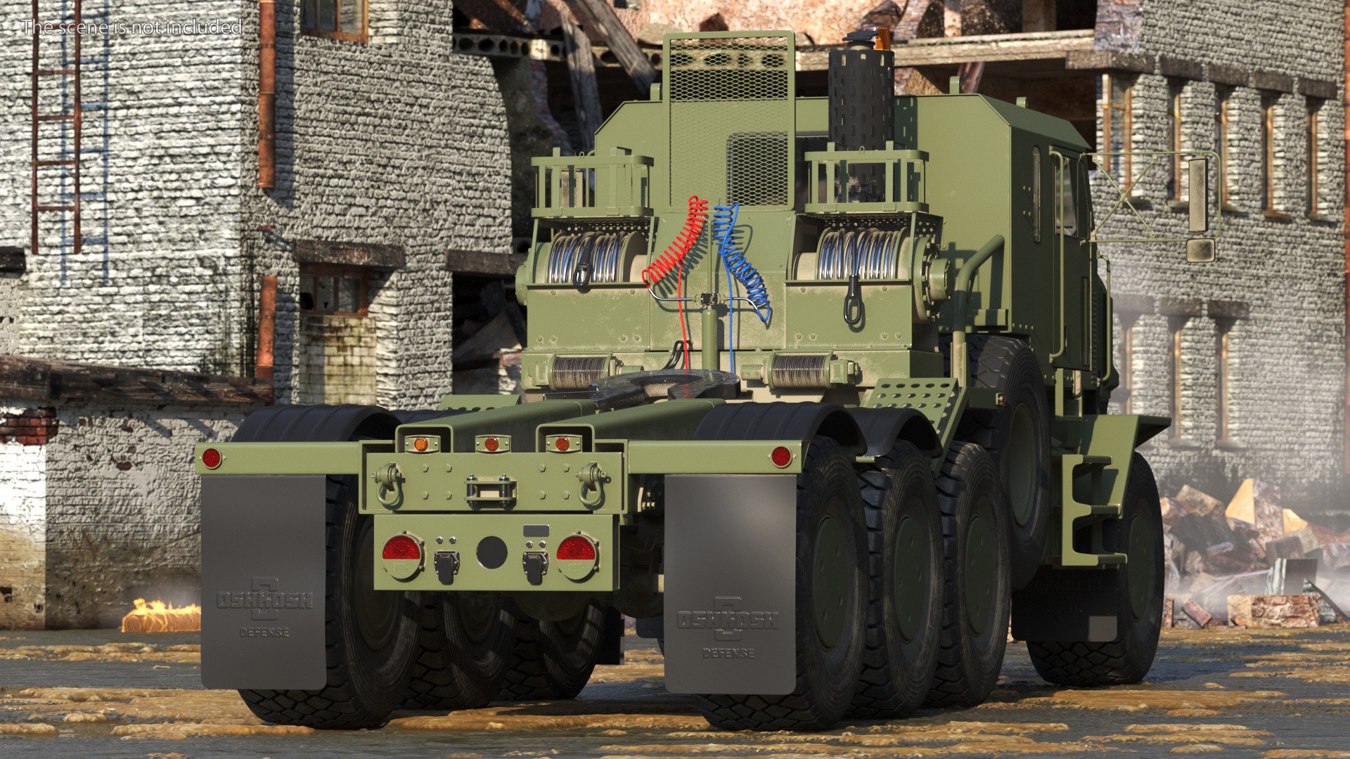 3D Military Transporter Oshkosh Global HET A1 Rigged - TurboSquid 1998229