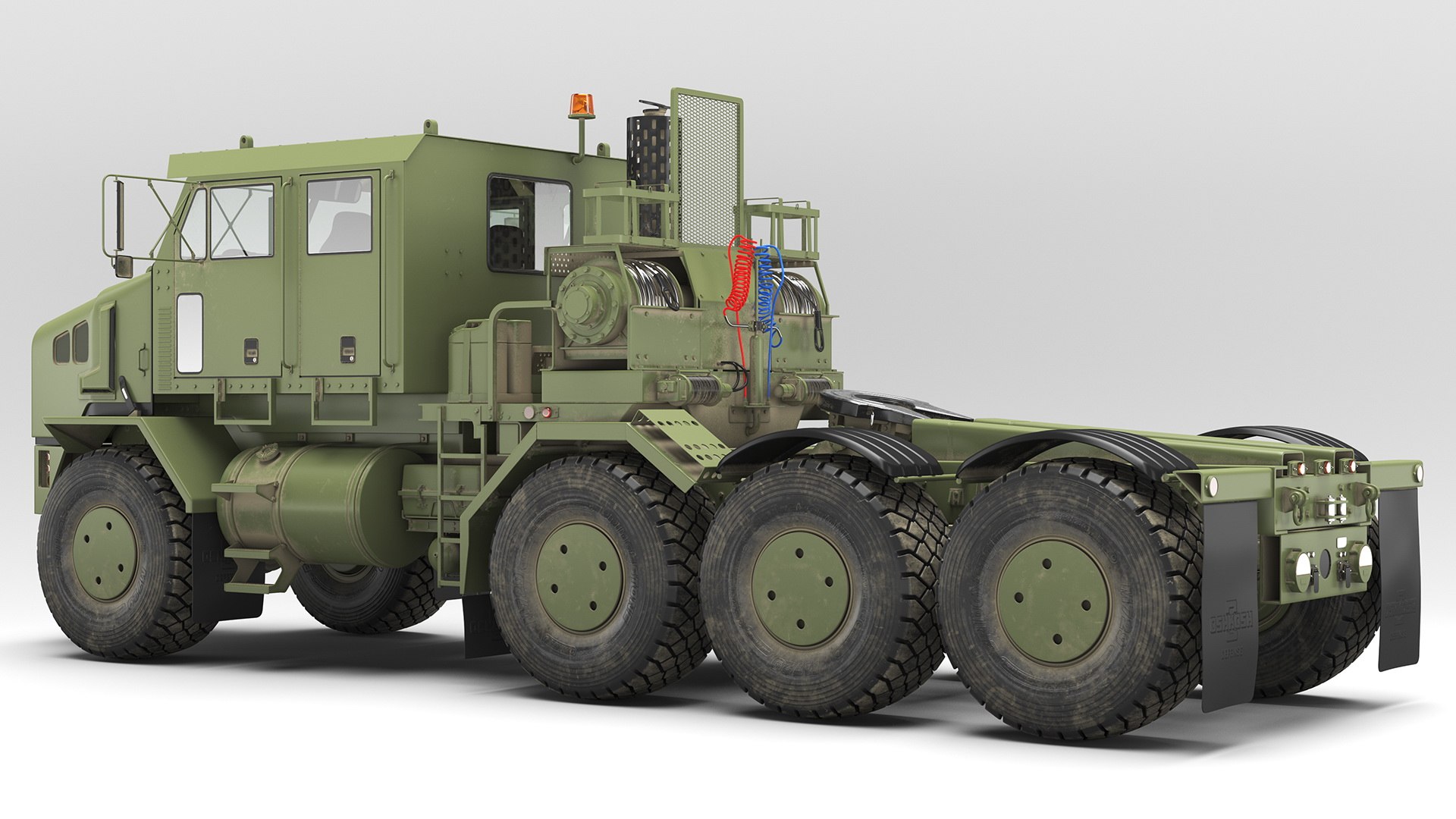 3D Military Transporter Oshkosh Global HET A1 Rigged - TurboSquid 1998229
