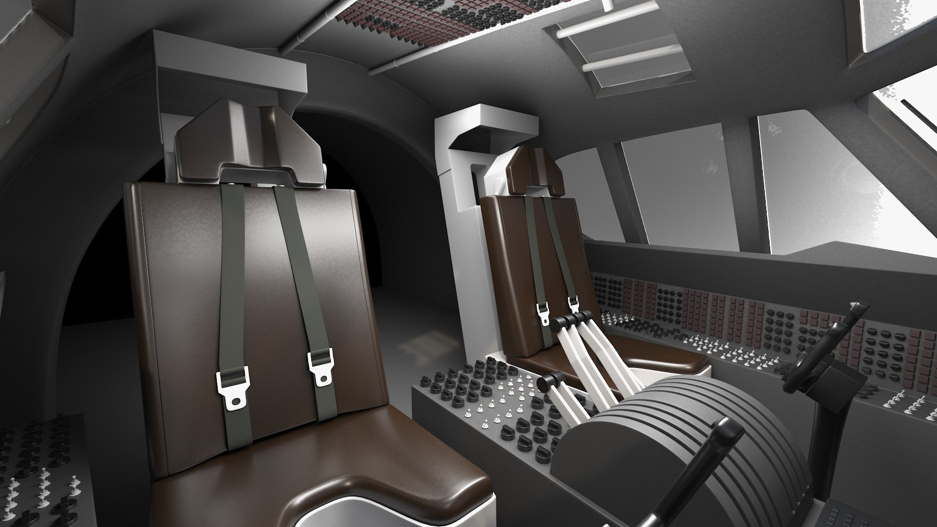 Boeing B52 Stratofortress Cabin 3D Model - TurboSquid 1609927