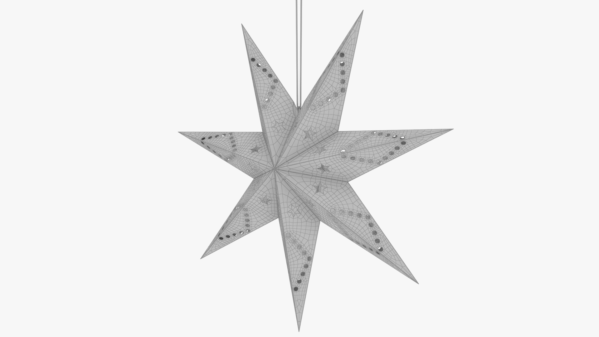 Hanging Christmas Paper Star V3 3D Model - TurboSquid 2321349
