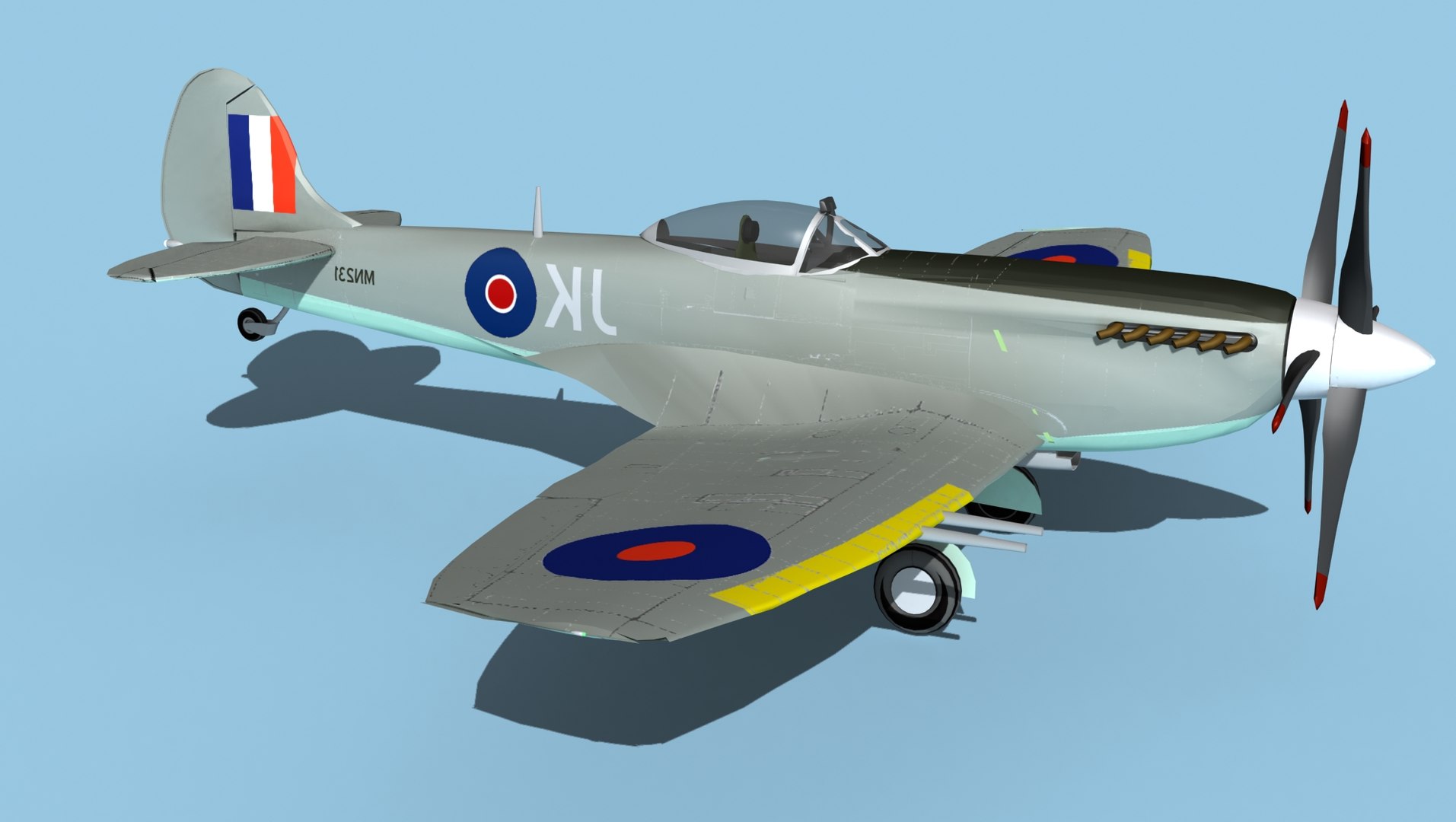 Supermarine Spitfire Mk XXIV V01 3D - TurboSquid 1926332
