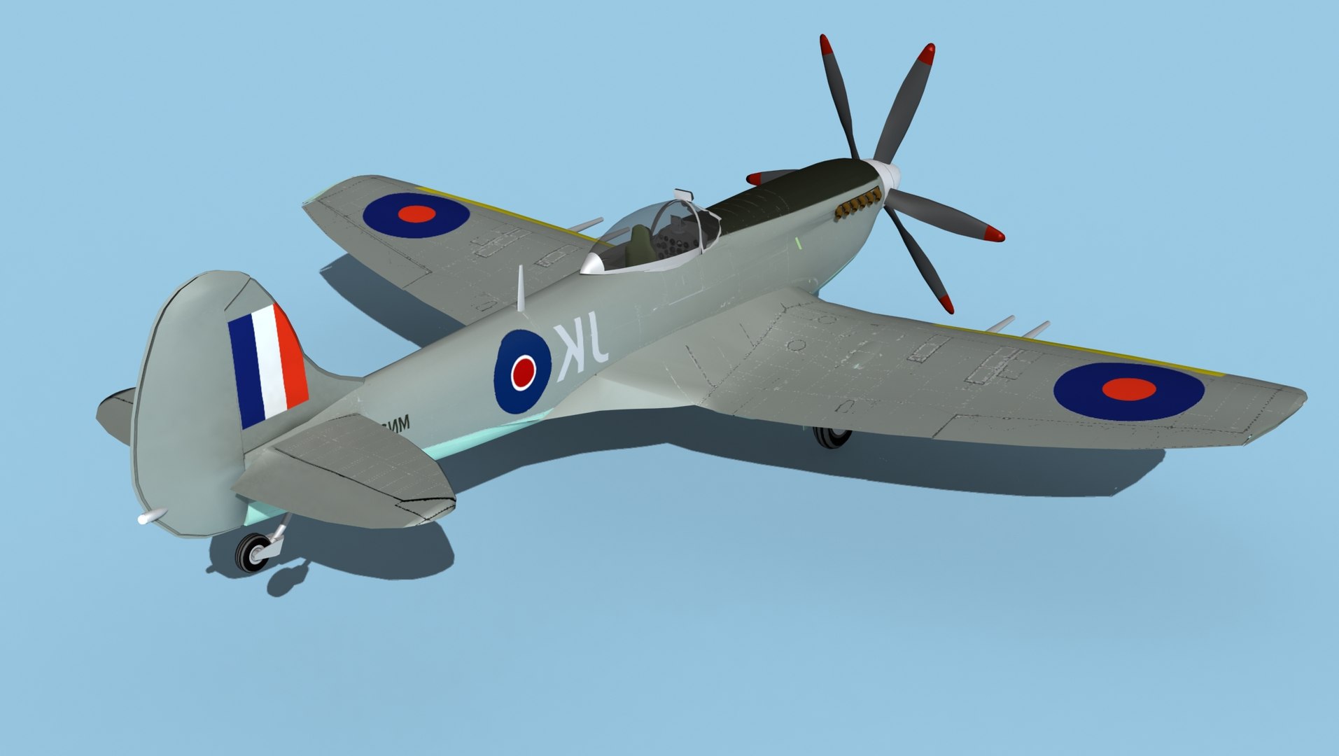 Supermarine Spitfire Mk XXIV V01 3D - TurboSquid 1926332