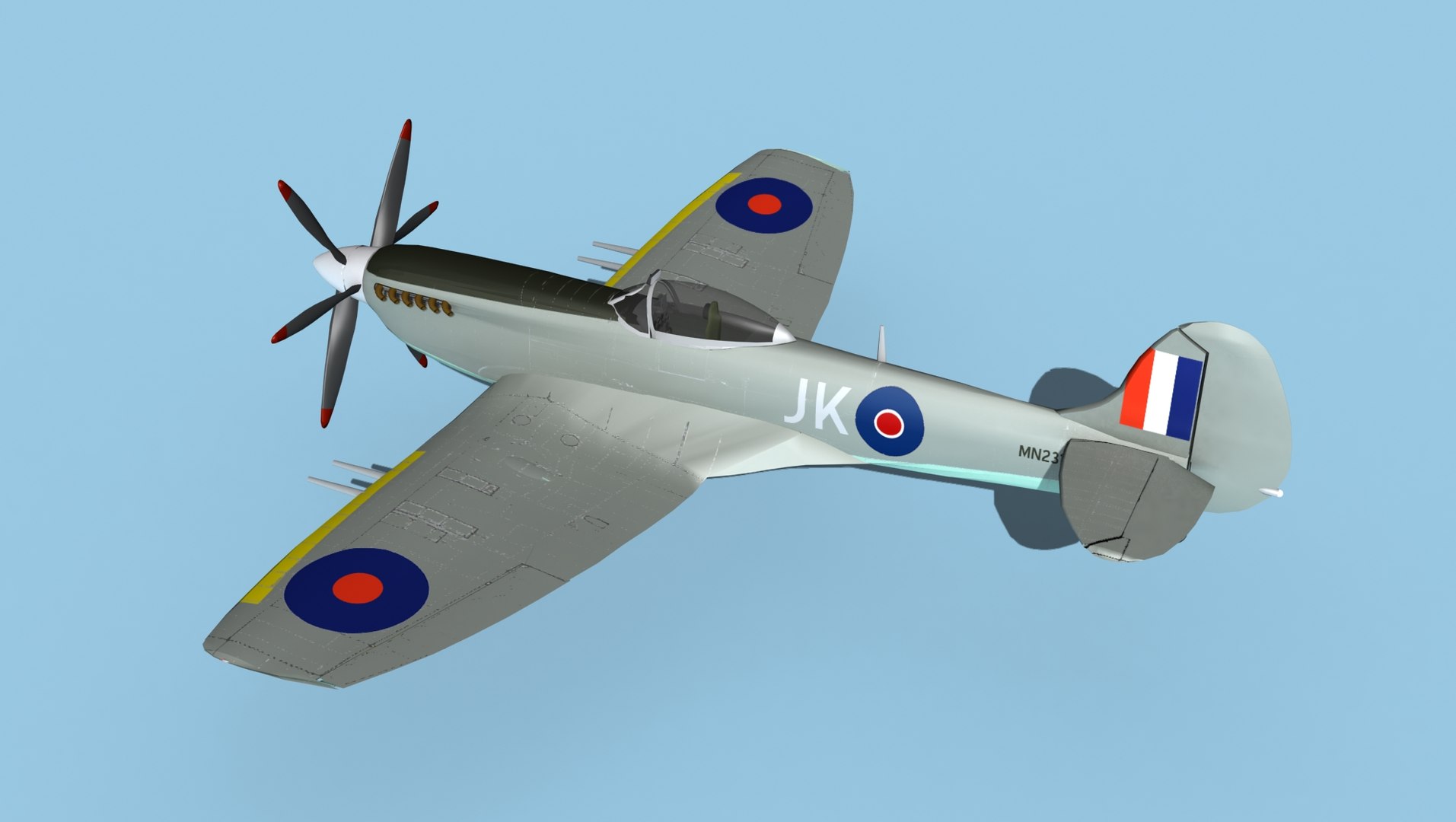 Supermarine Spitfire Mk XXIV V01 3D - TurboSquid 1926332
