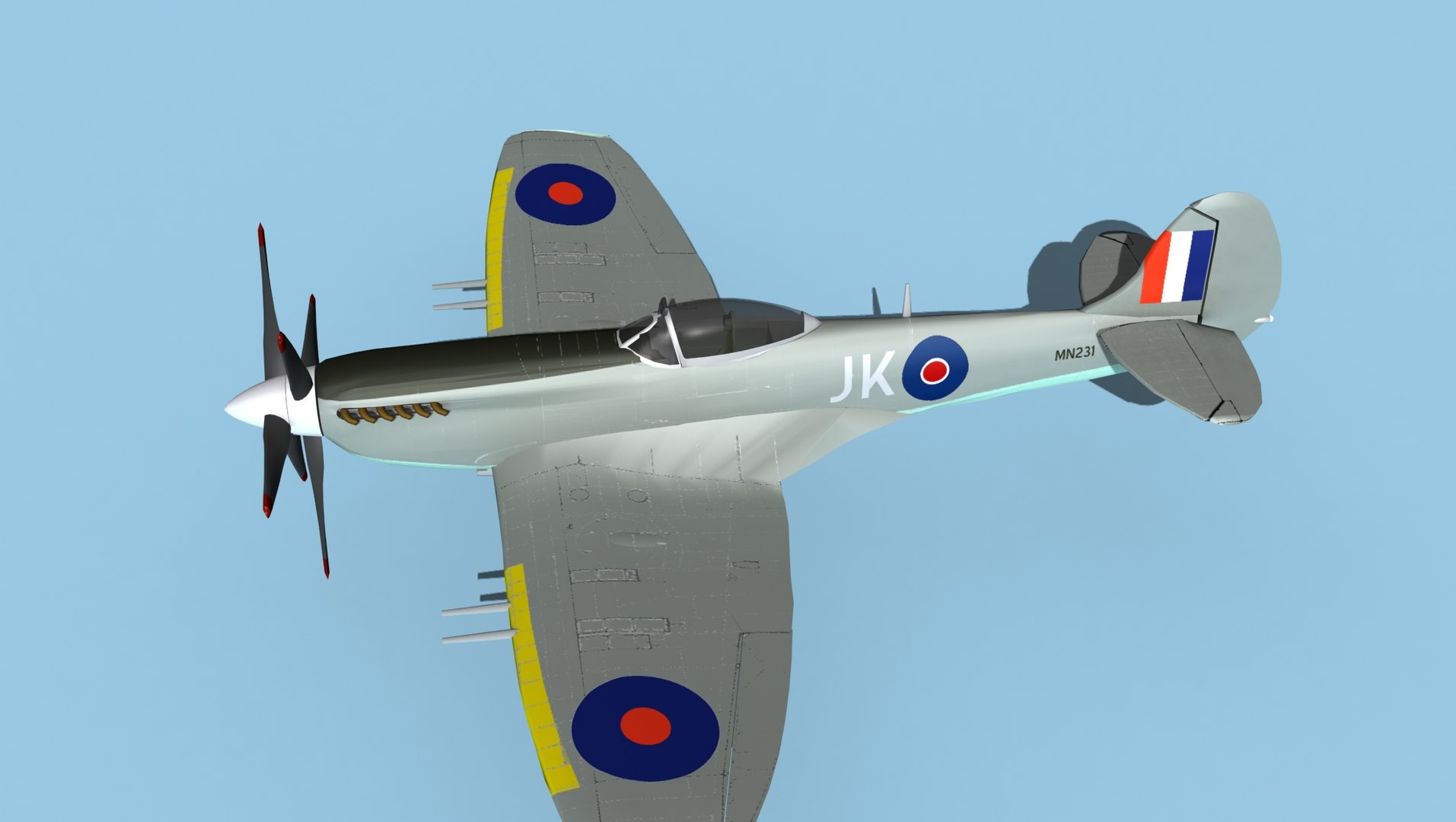 Supermarine Spitfire Mk XXIV V01 3D - TurboSquid 1926332