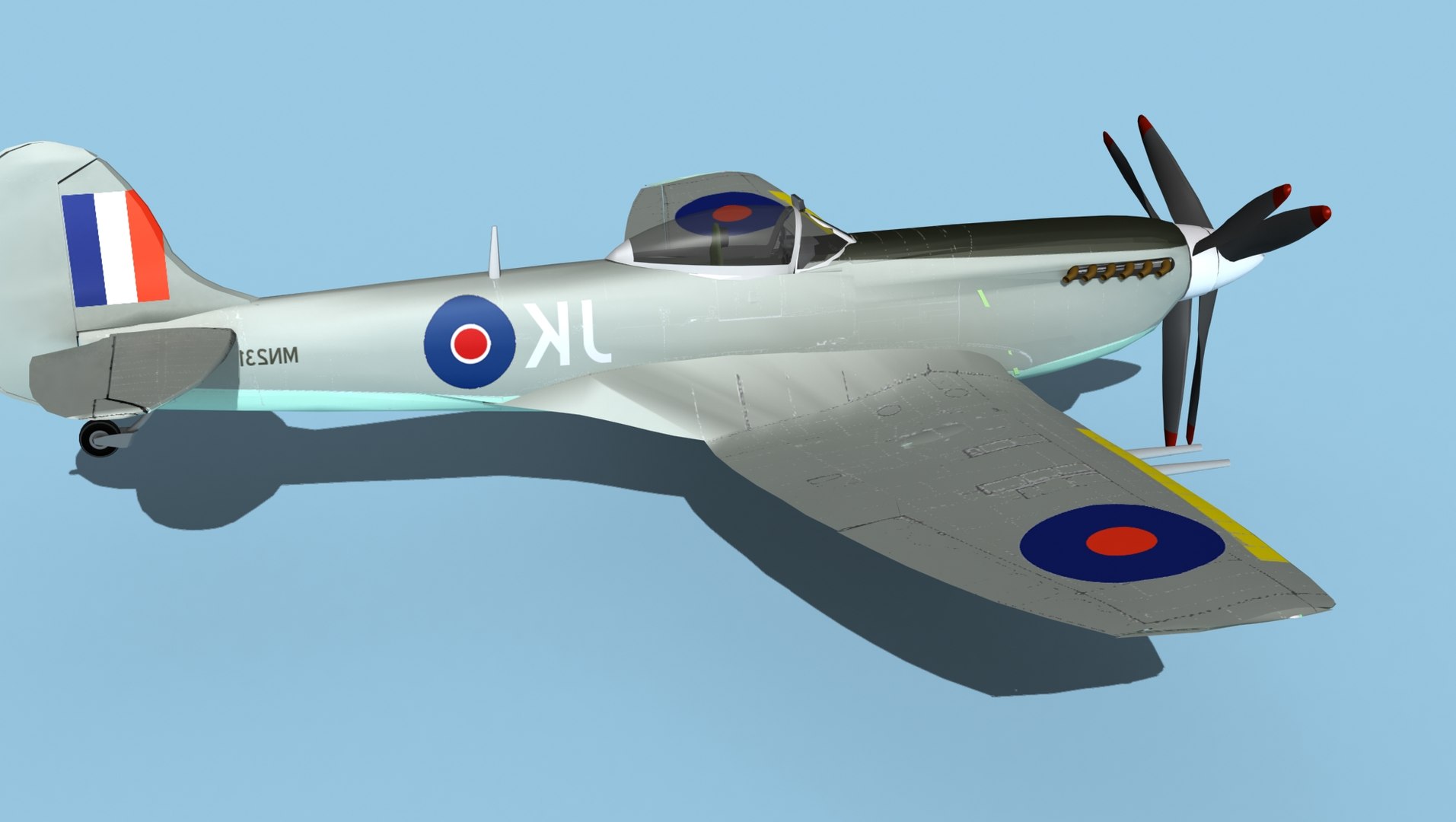 Supermarine Spitfire Mk XXIV V01 3D - TurboSquid 1926332