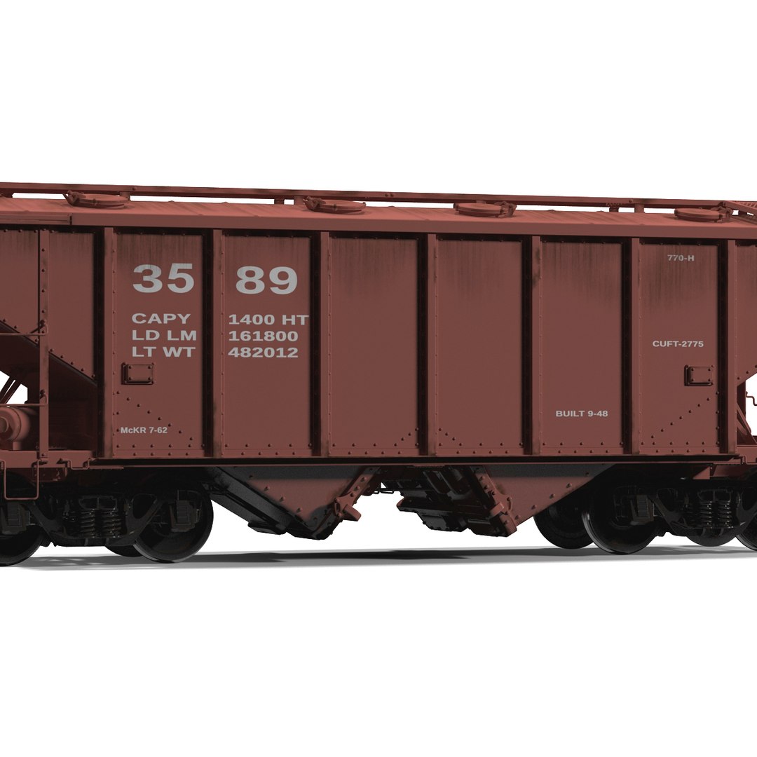 3d covered hopper car generic