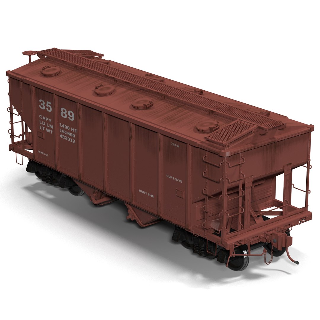 3d covered hopper car generic