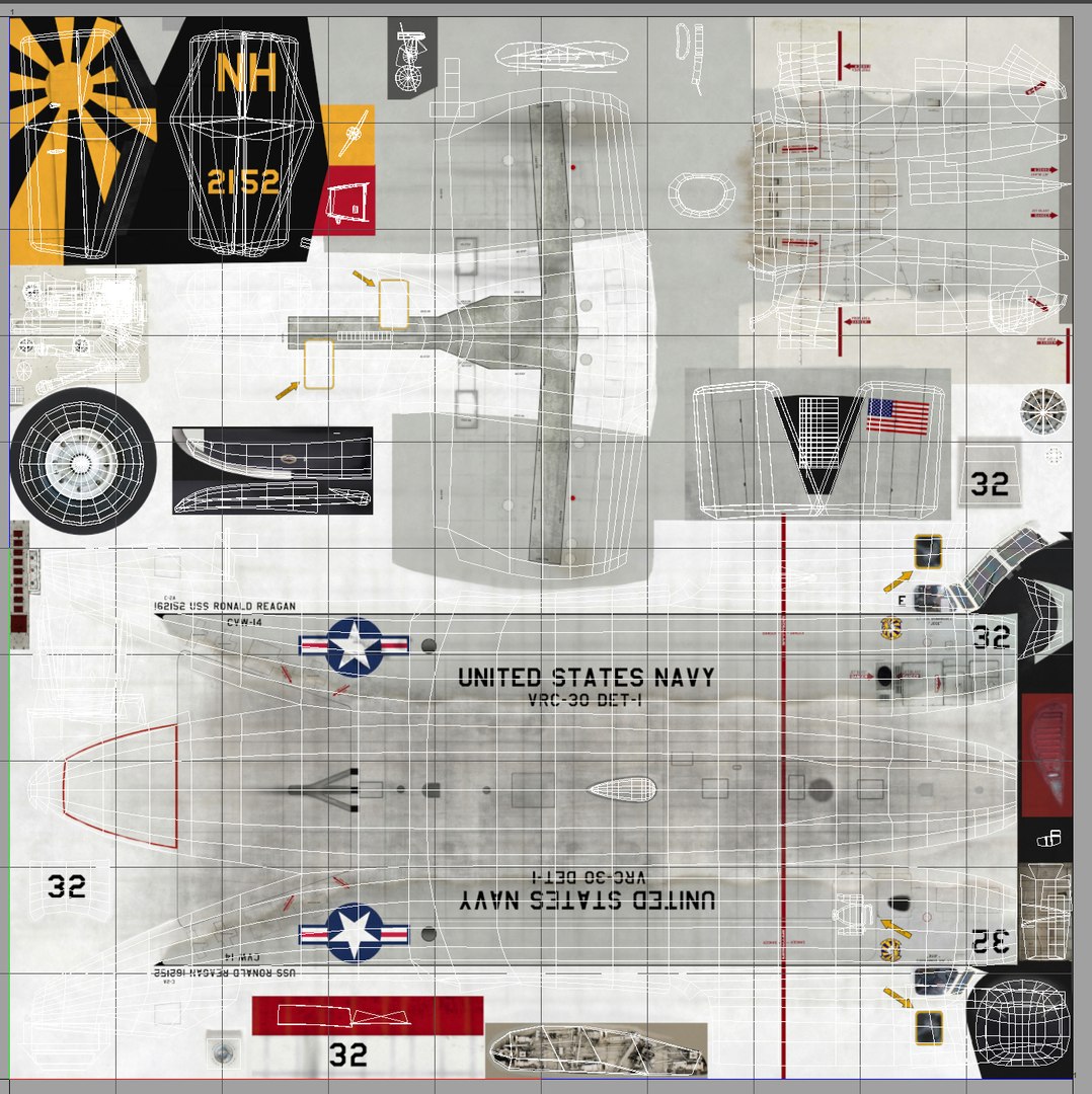 C-2a Greyhound 3d Model