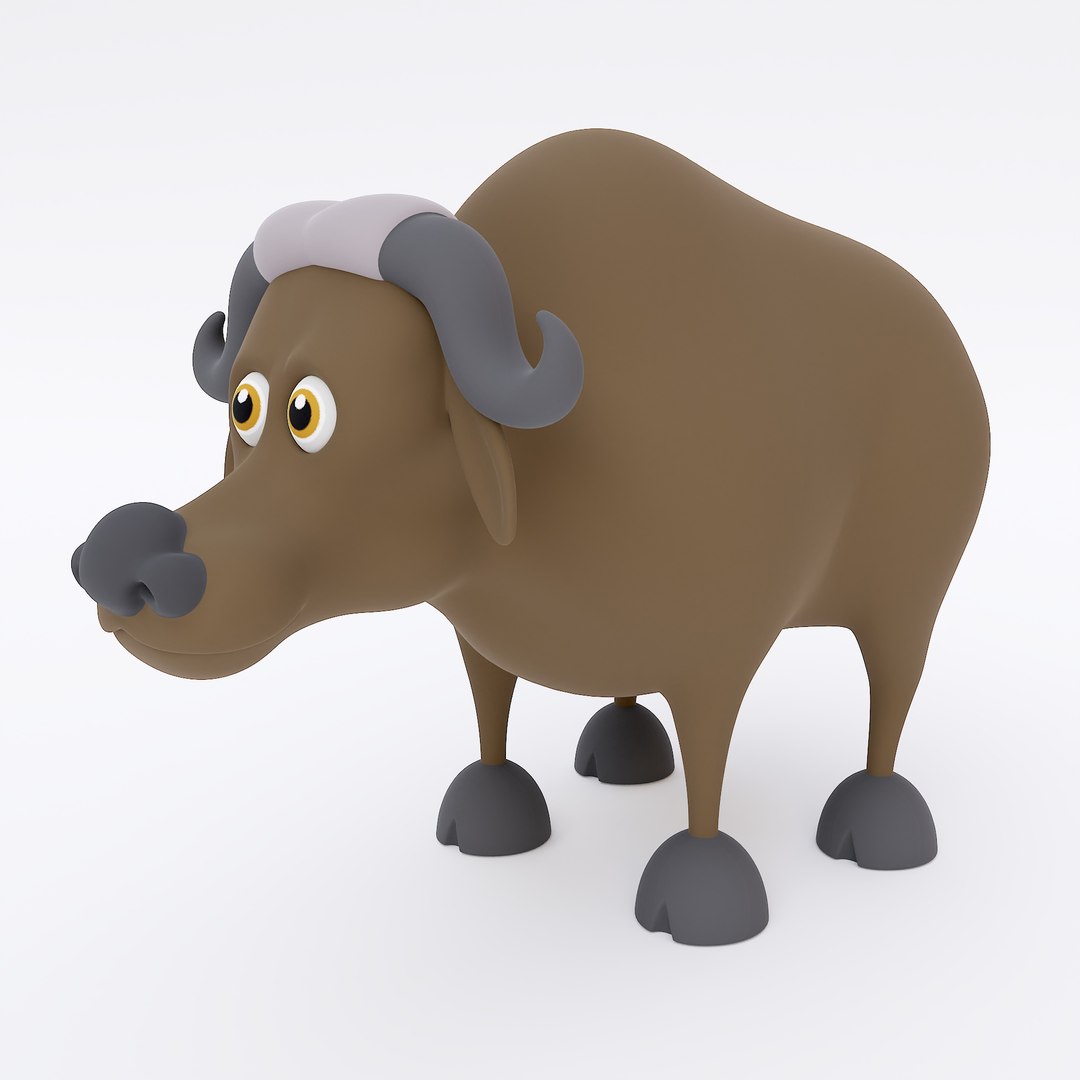 Buffalo Cartoon Animal 3d Model 3D - TurboSquid 1997004