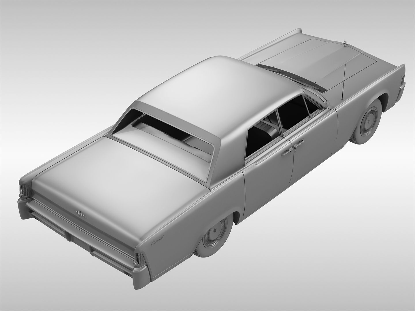 Continental sedan 1965 3D model - TurboSquid 1521384