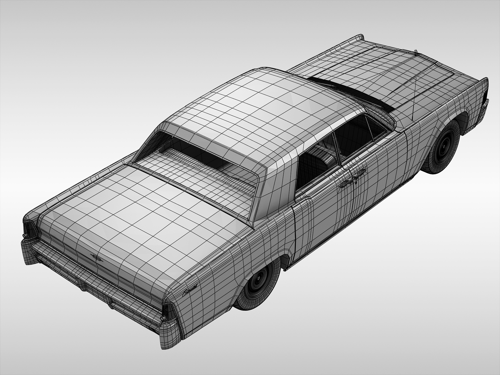 Continental sedan 1965 3D model - TurboSquid 1521384