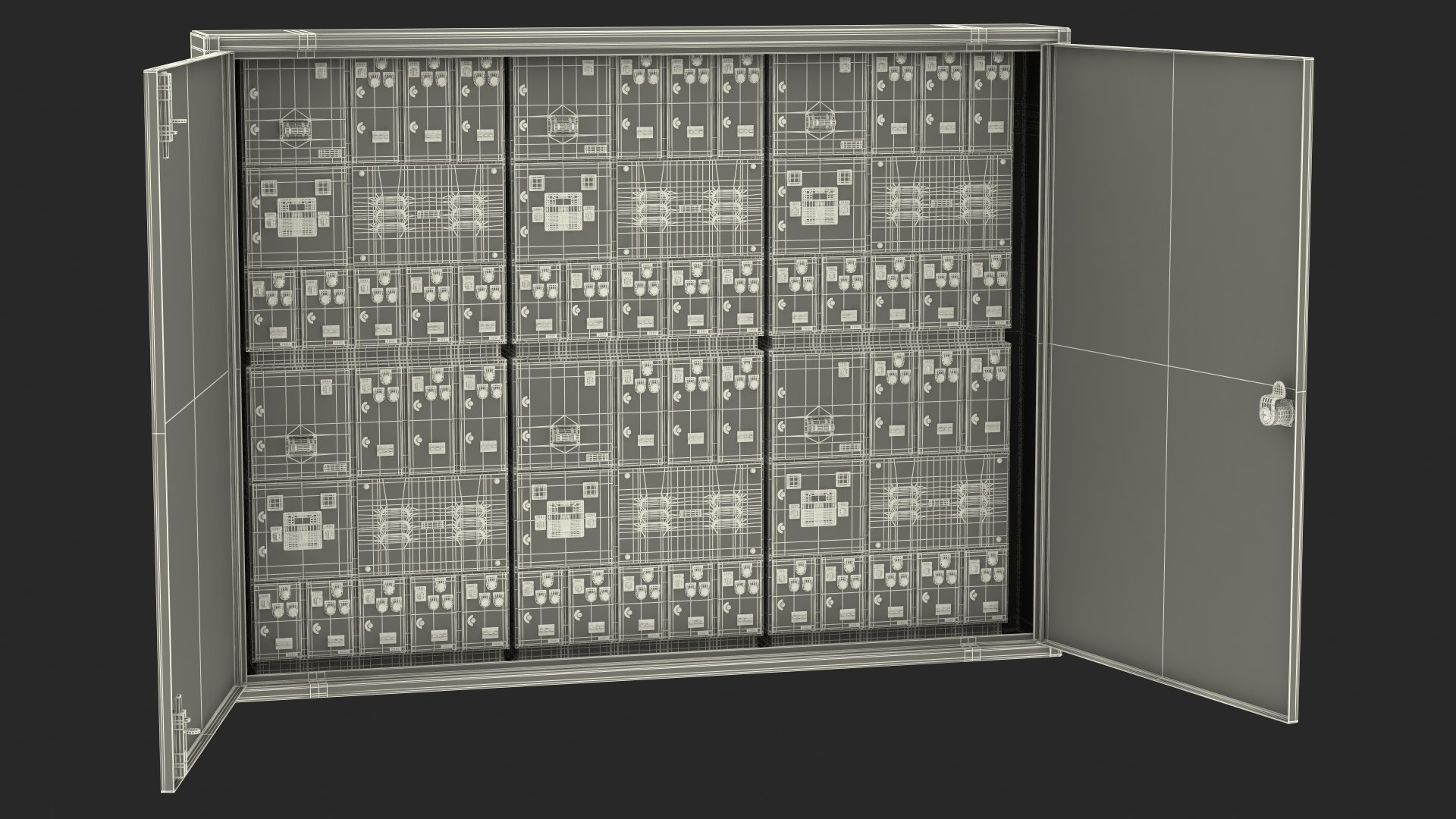Industrial Large Cabinet With Electrical Panel 3D model - TurboSquid ...