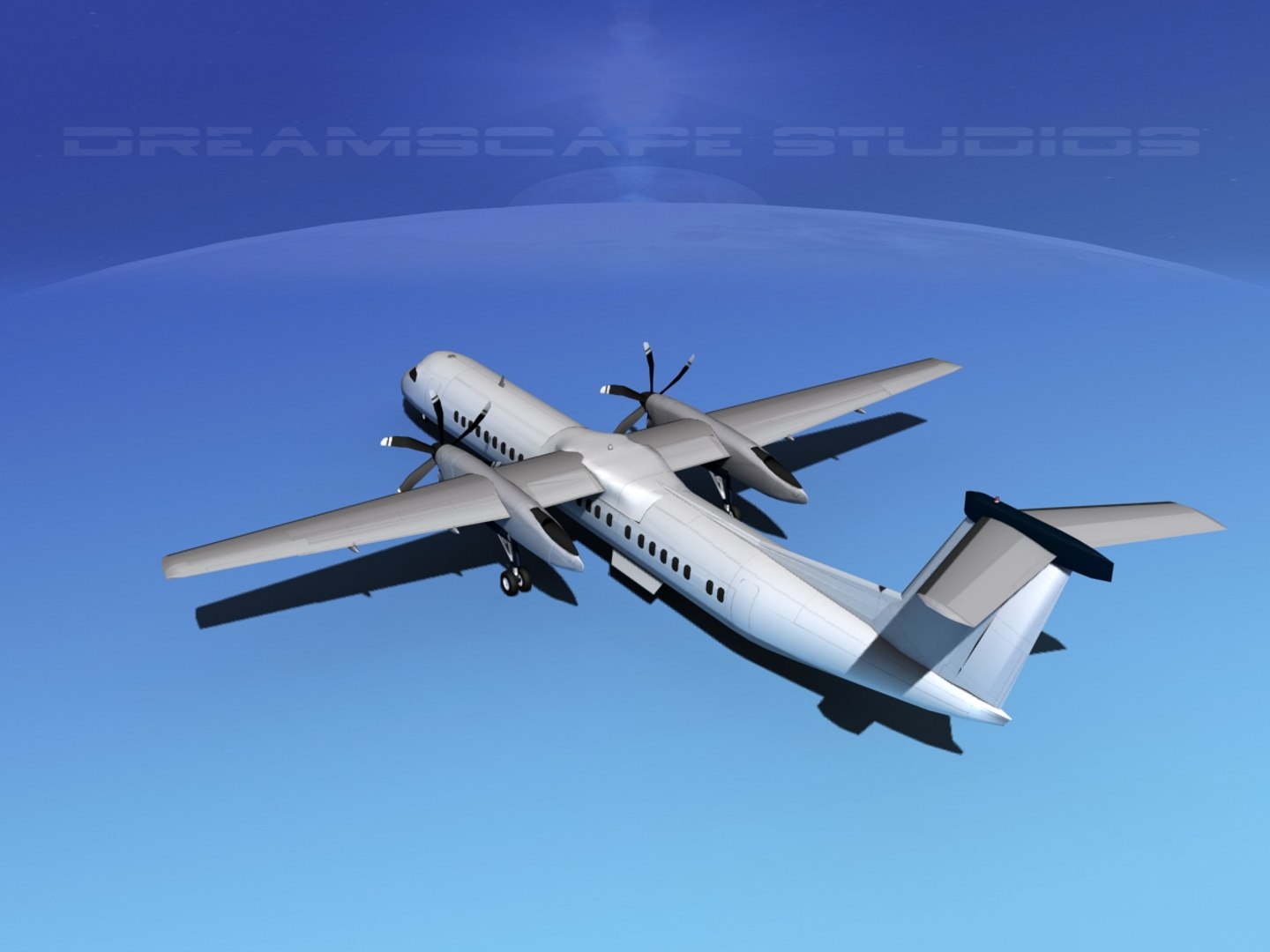 3d Model Dhc-8-400 400