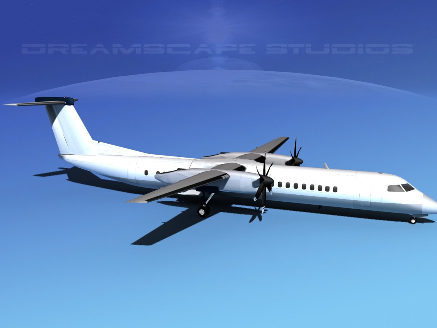 3d Model Dhc-8-400 400