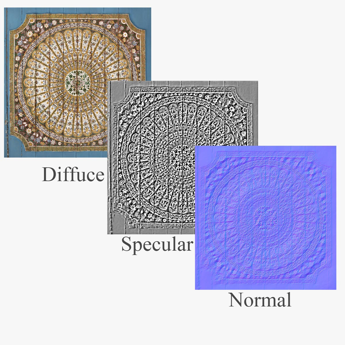 free gen persian carpet 3d model