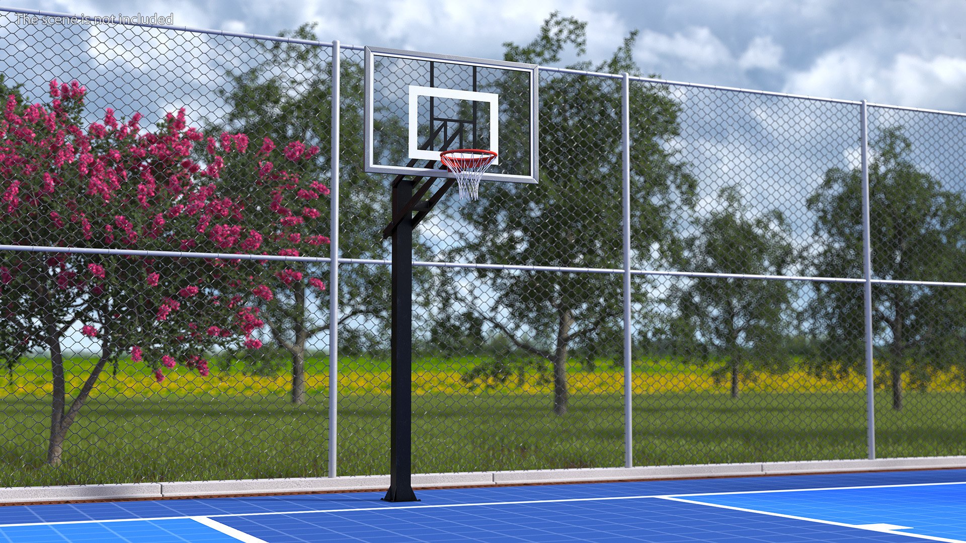 3D Outdoor Basketball Hoop Stand Model - TurboSquid 2189689