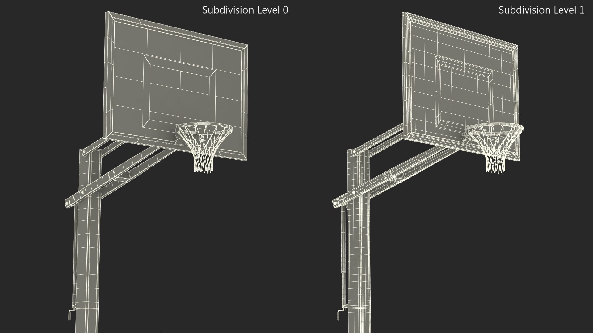 3D Outdoor Basketball Hoop Stand Model - TurboSquid 2189689