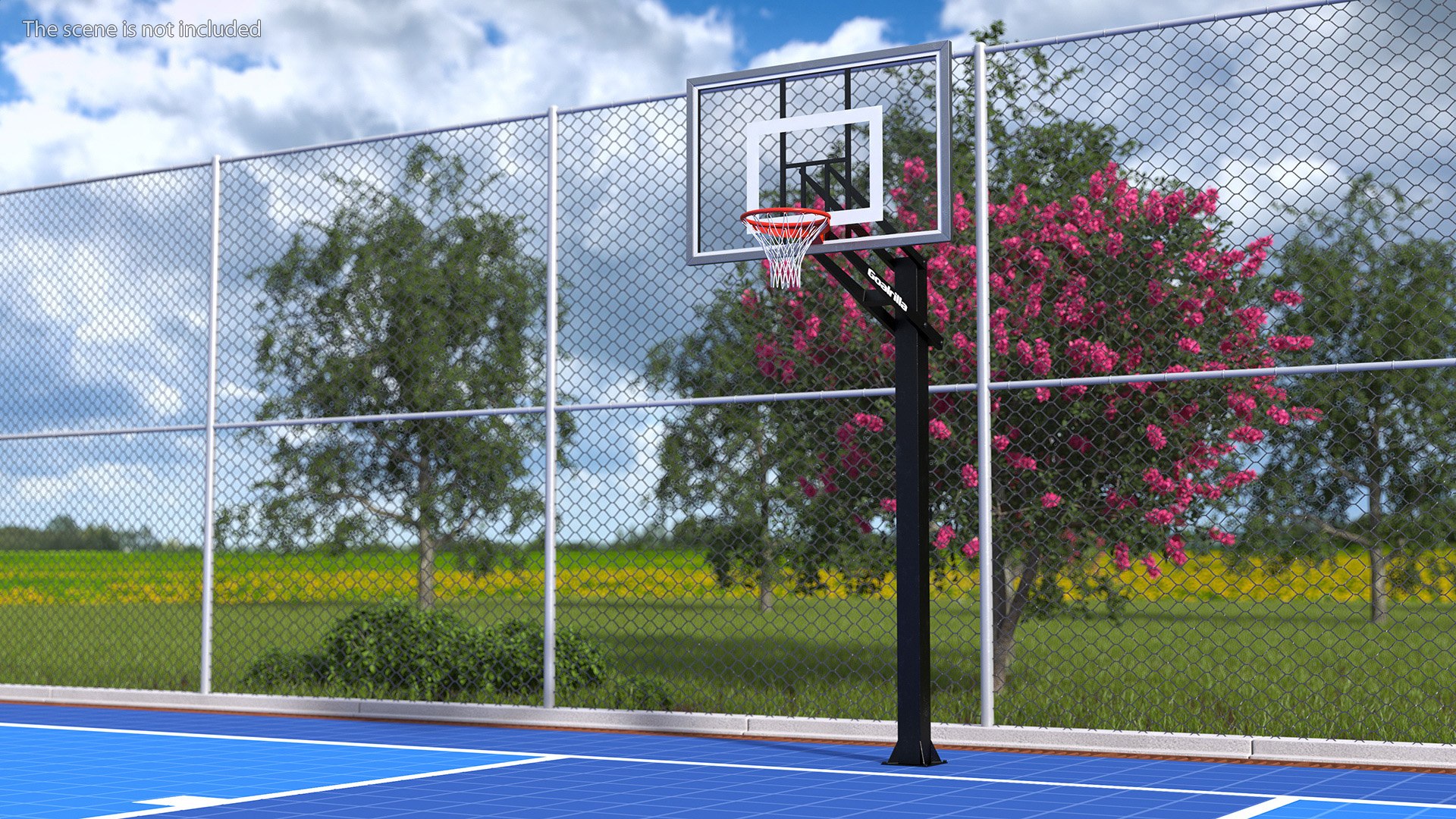 3D Outdoor Basketball Hoop Stand Model - TurboSquid 2189689