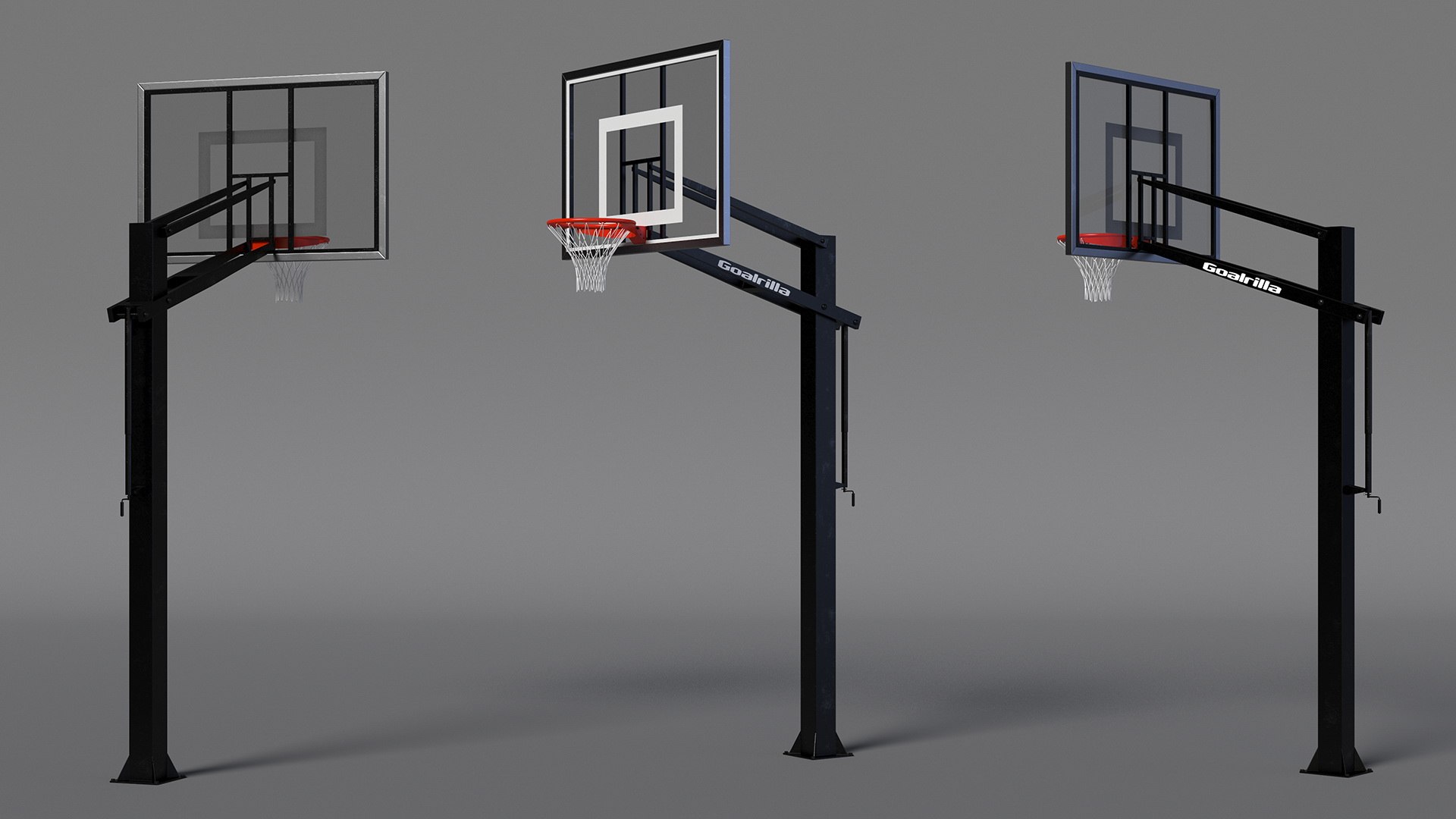 3D Outdoor Basketball Hoop Stand Model - TurboSquid 2189689