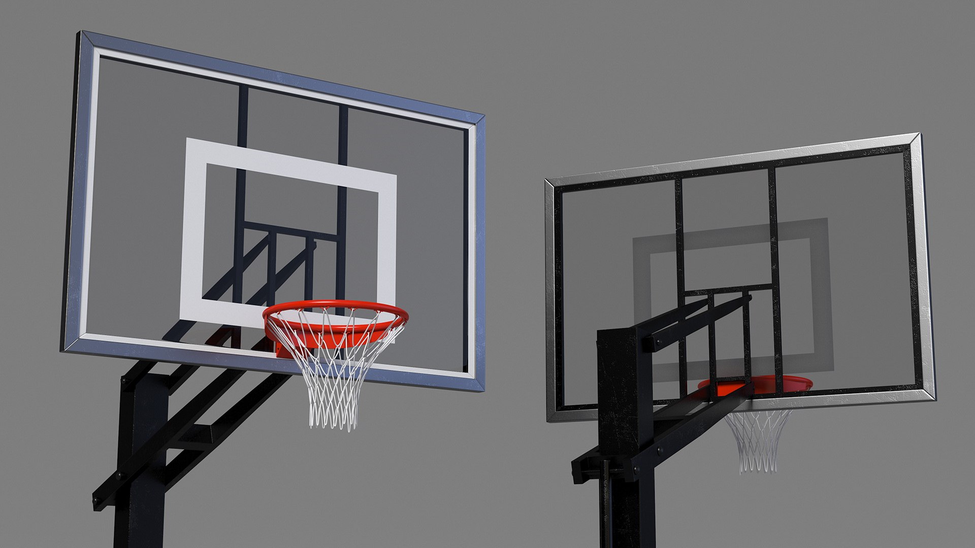 3D Outdoor Basketball Hoop Stand Model - TurboSquid 2189689