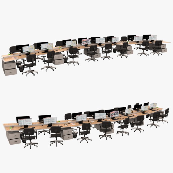 Office Work Desk 3D model - TurboSquid 1931991