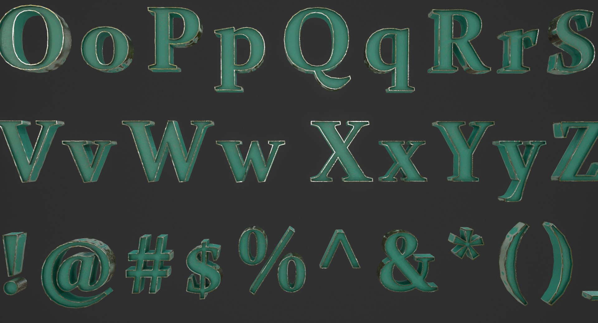 English Letters Model - TurboSquid 1501744