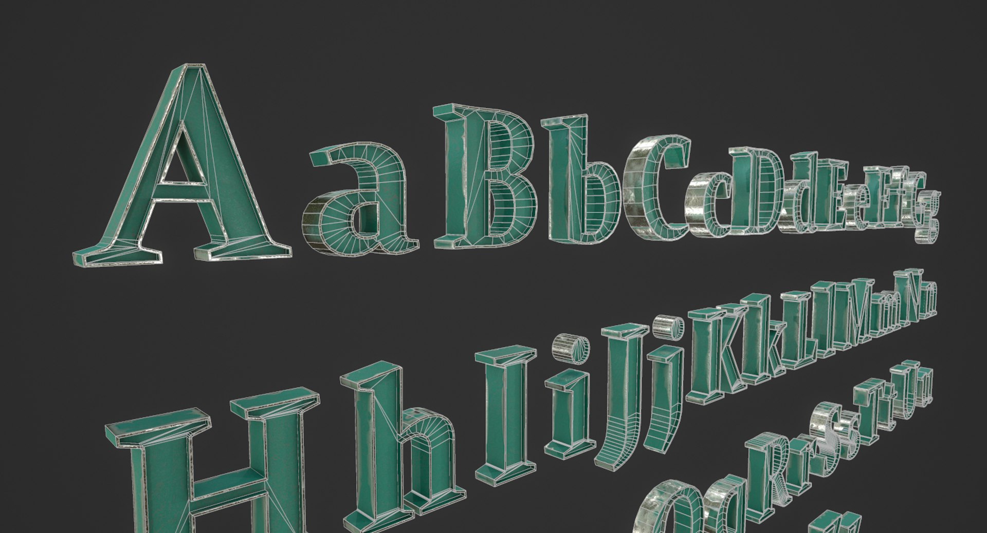 English Letters Model - TurboSquid 1501744