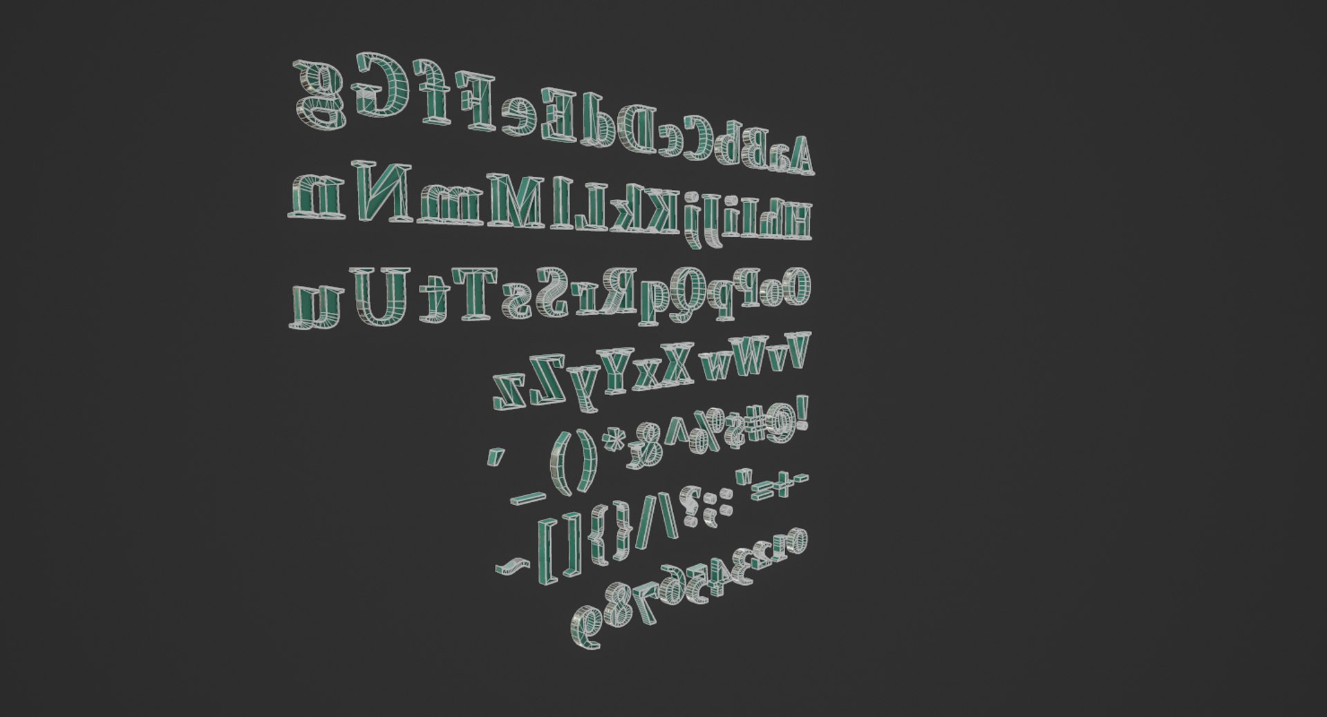 English Letters Model - TurboSquid 1501744