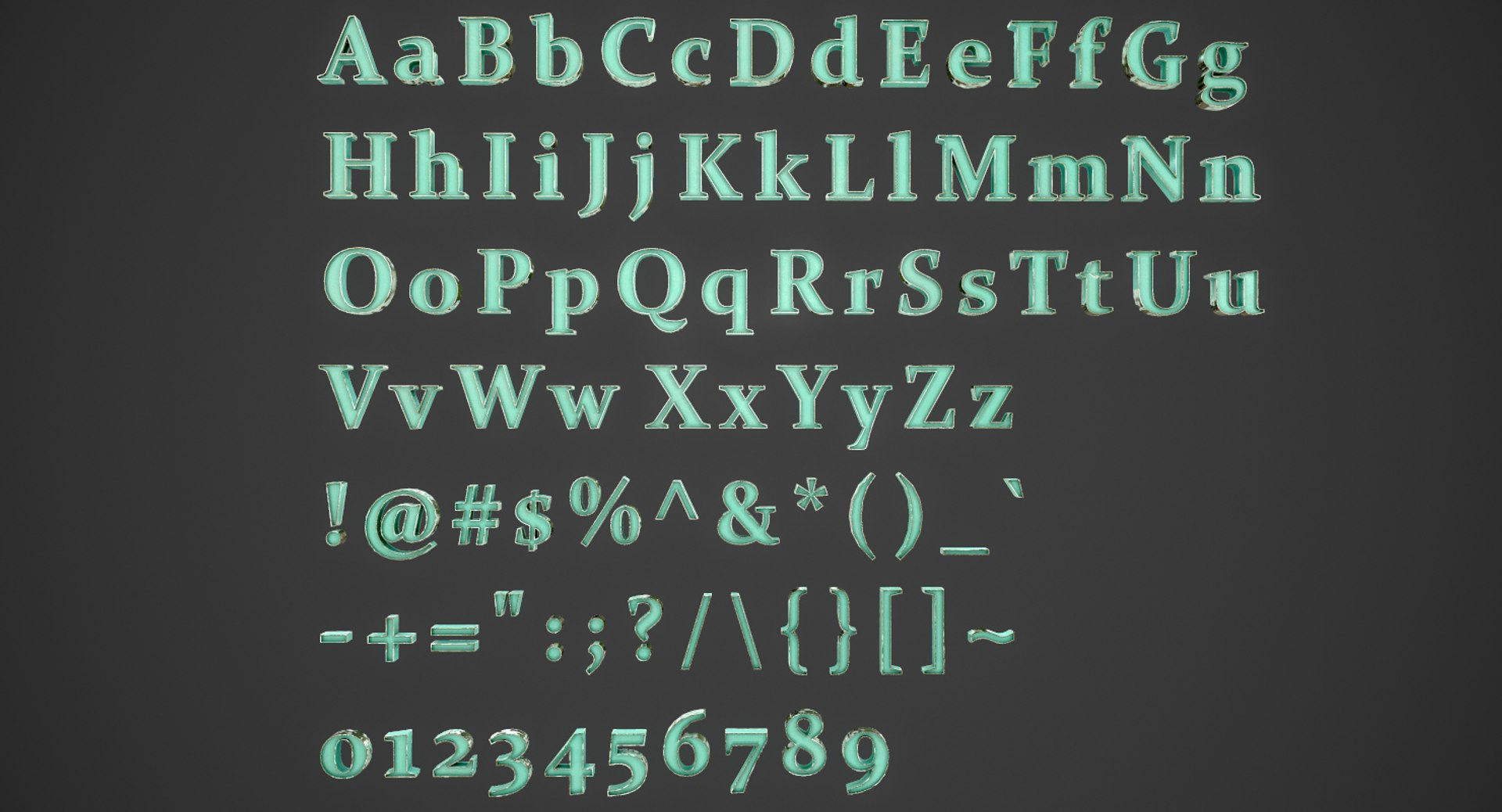 English Letters Model - TurboSquid 1501744