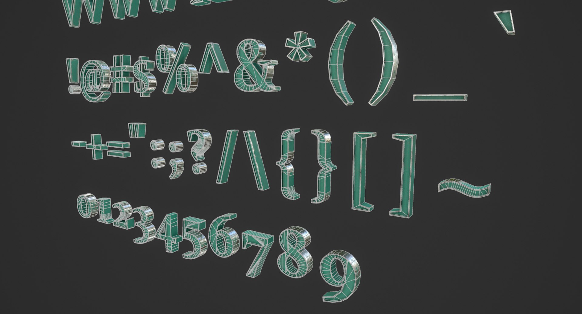 English Letters Model - TurboSquid 1501744