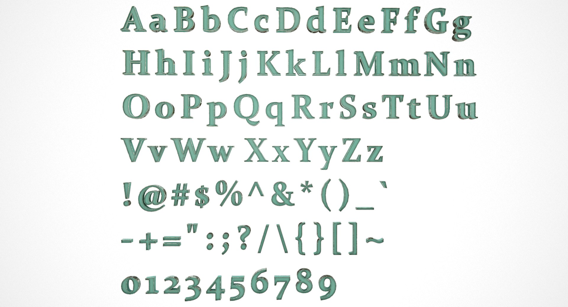 English Letters Model - TurboSquid 1501744