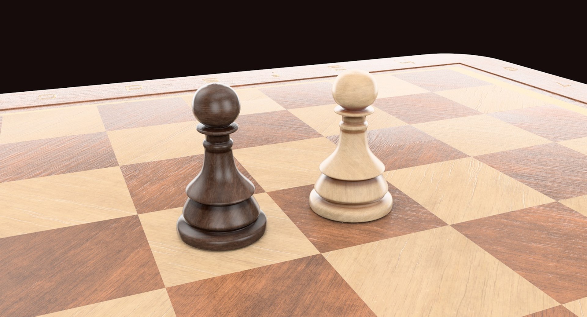 Realistic Wooden Chess Set 3D - TurboSquid 1475186