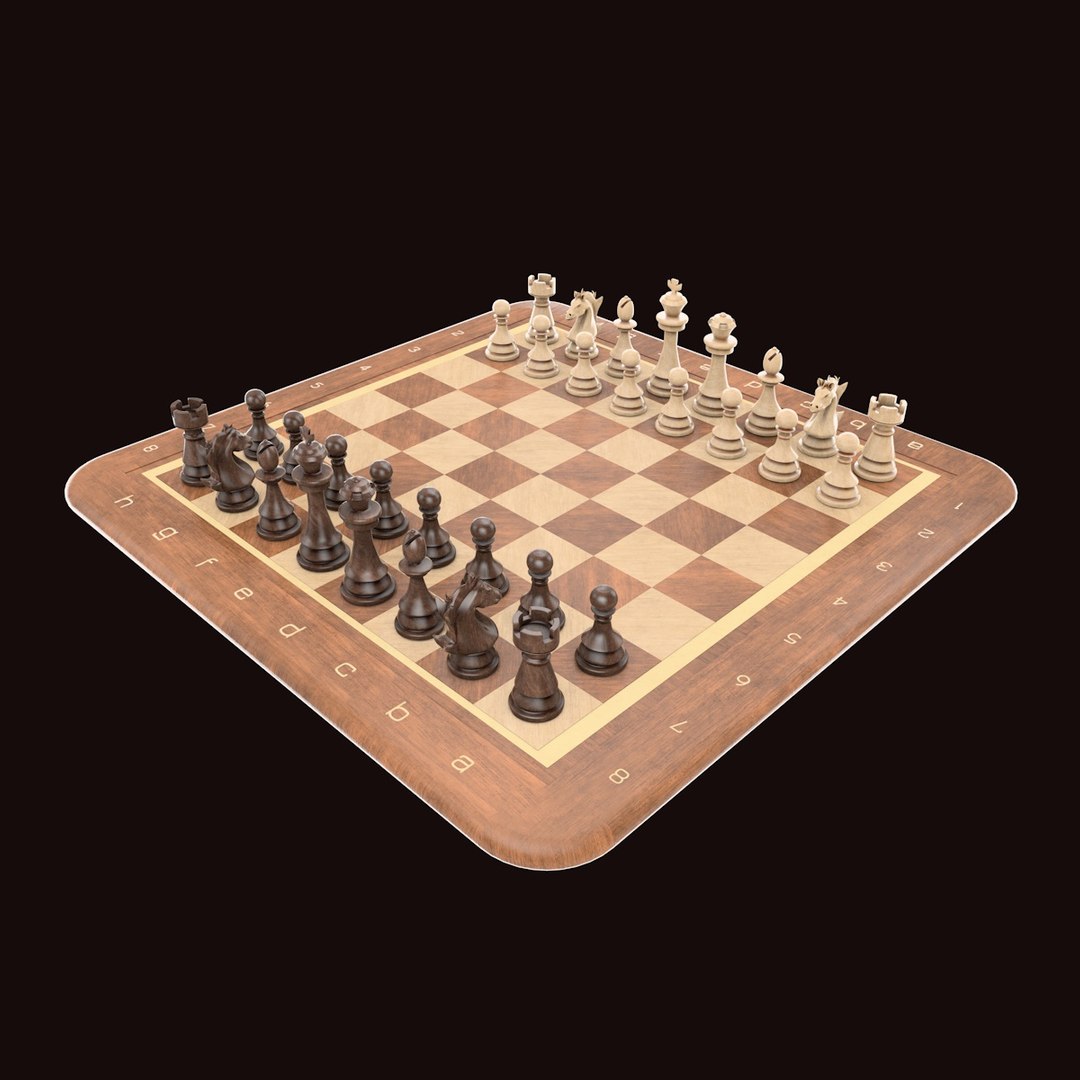 Realistic Wooden Chess Set 3D - TurboSquid 1475186