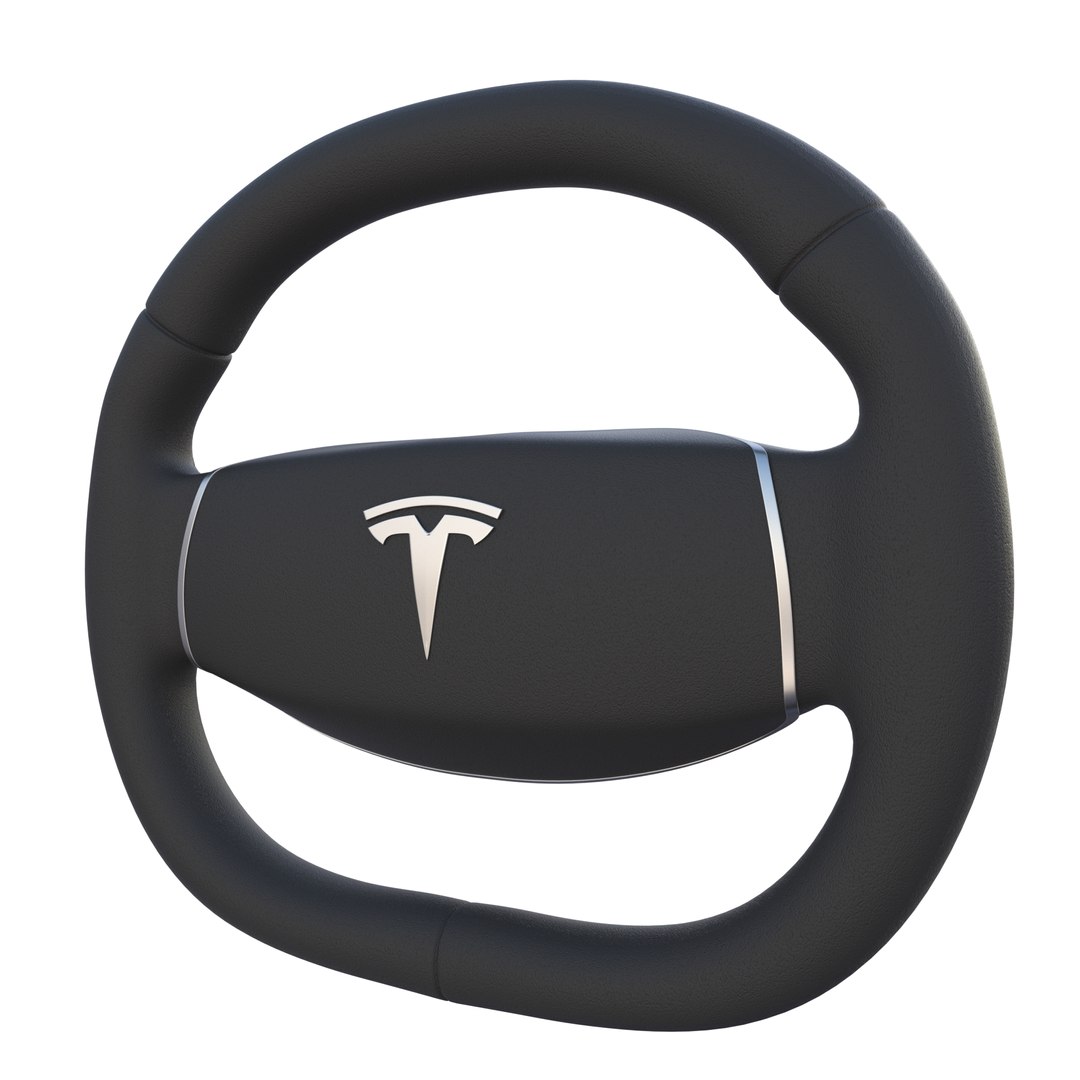 Tesla 3 Steering Wheel 3d Obj