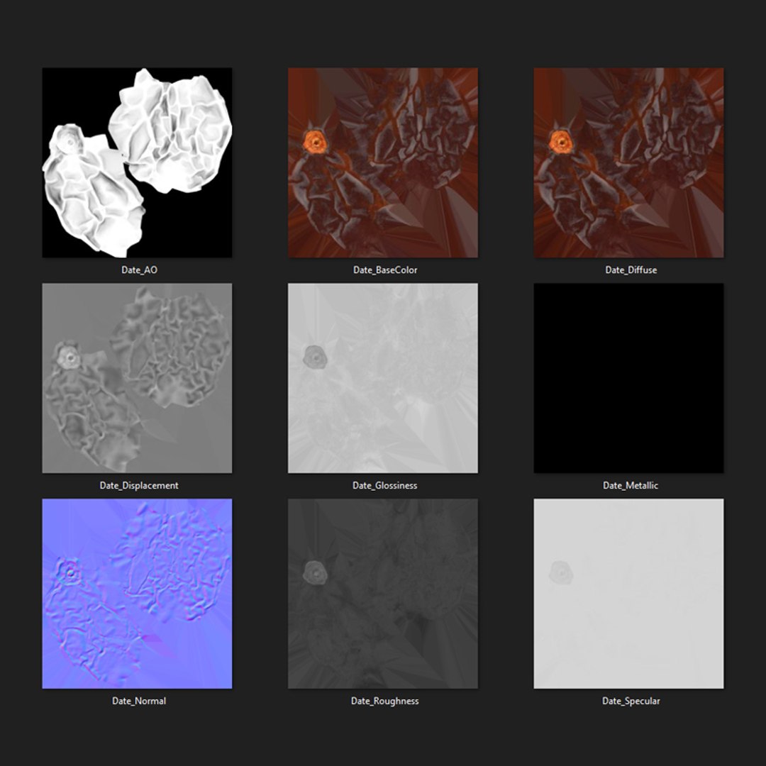 Pile of Dried Dates 3D model - TurboSquid 1982561