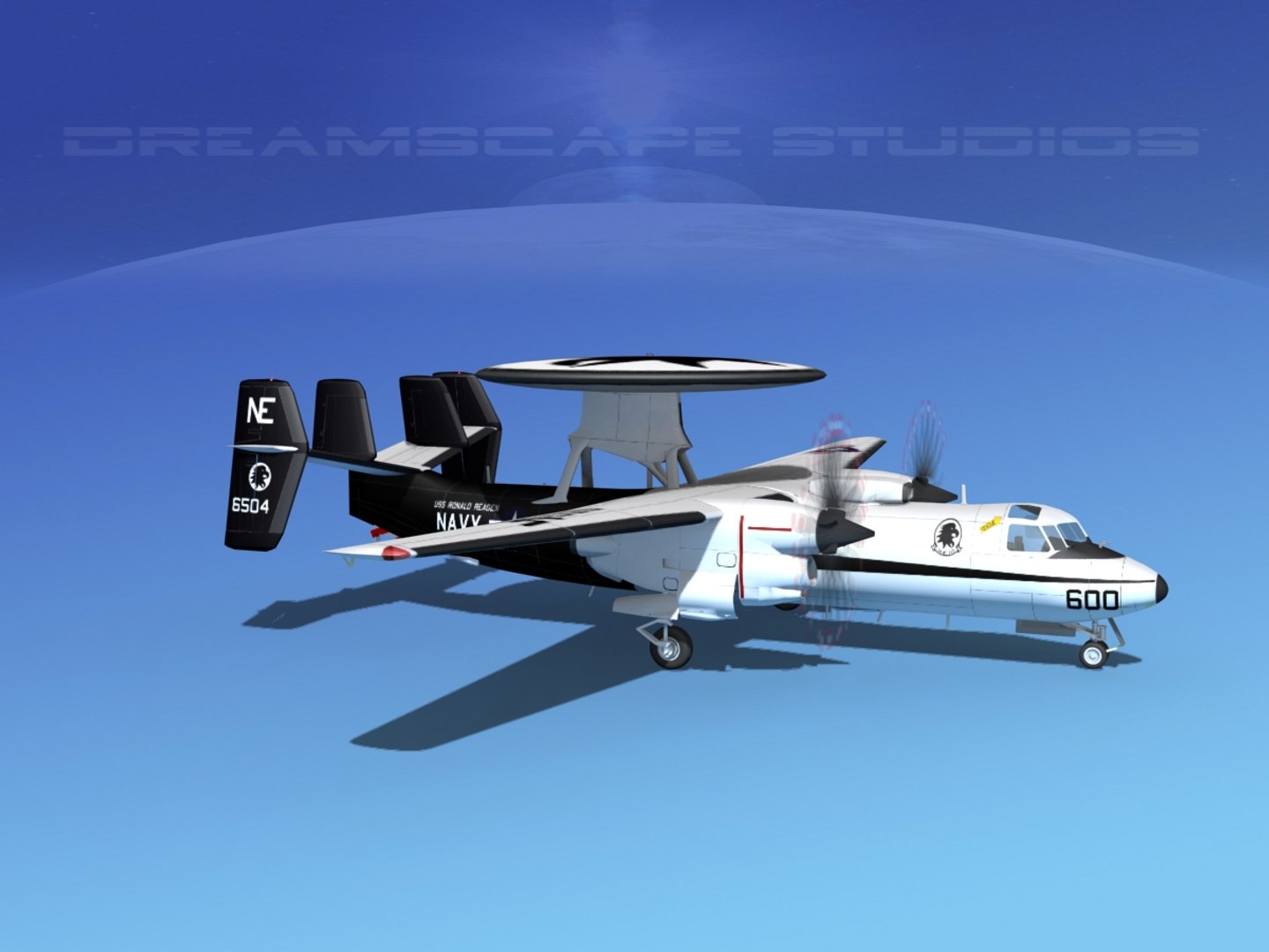 Grumman E-2c Hawkeye 3d Model
