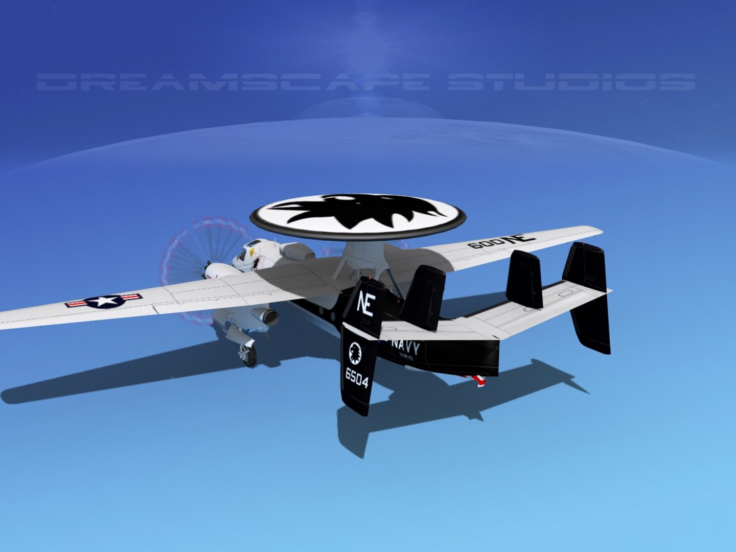 Grumman E-2c Hawkeye 3d Model