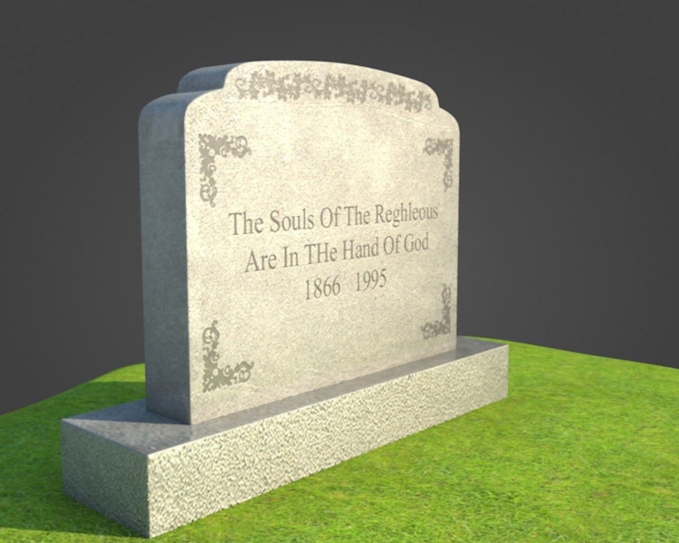 3d Stone Grave Gravestone Model