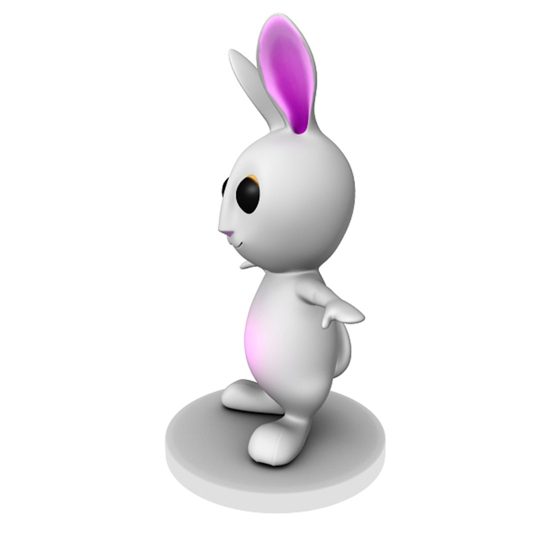3d cartoon rabbit model