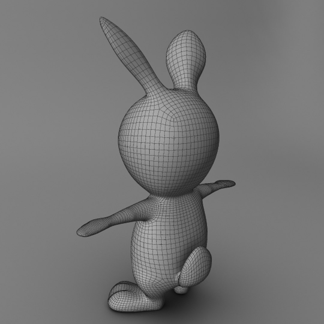 3d cartoon rabbit model
