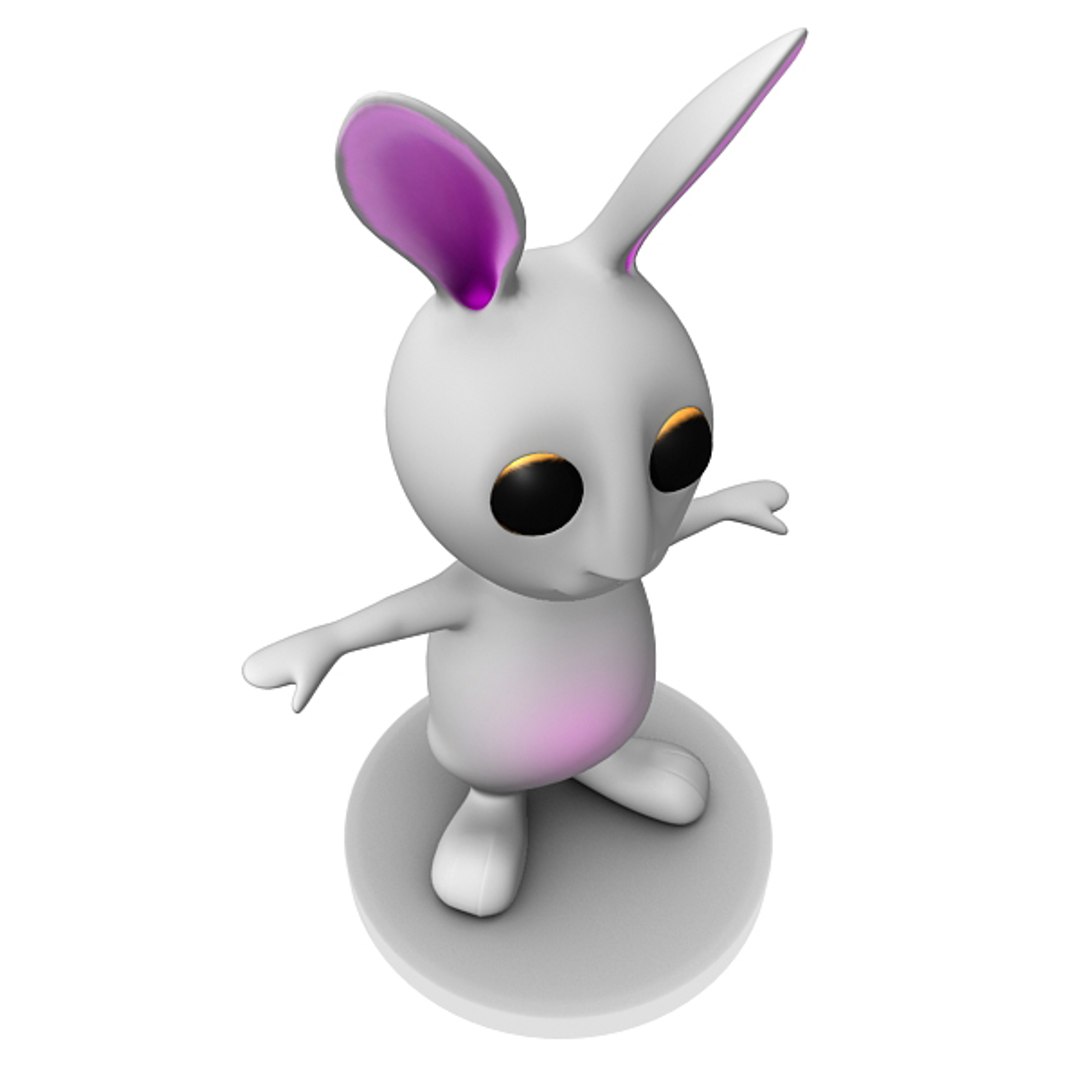 3d cartoon rabbit model