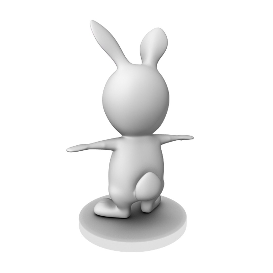 3d cartoon rabbit model