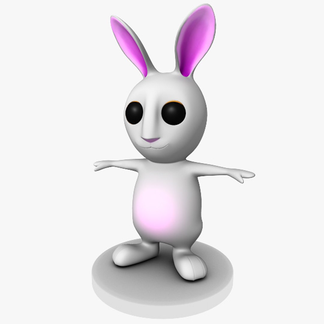 3d cartoon rabbit model