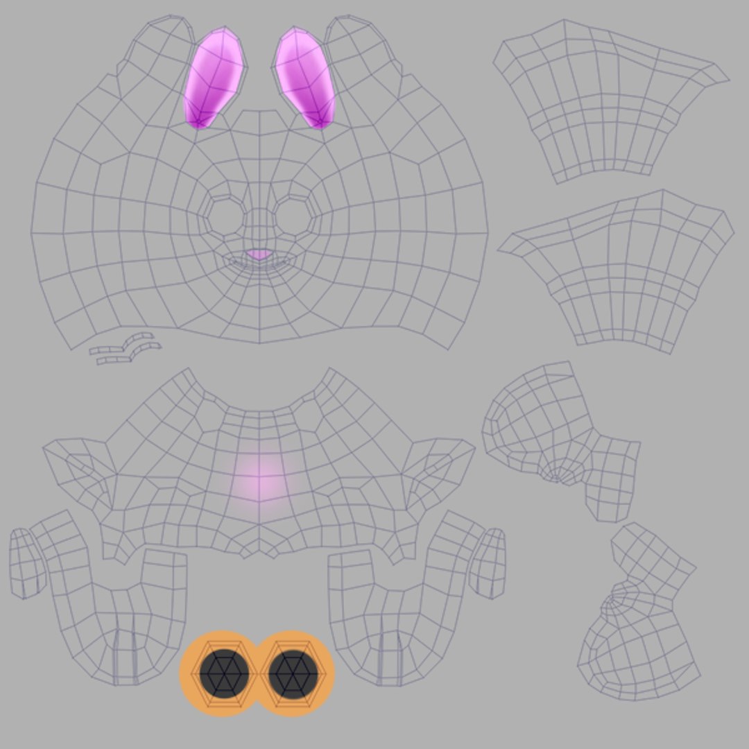 3d cartoon rabbit model