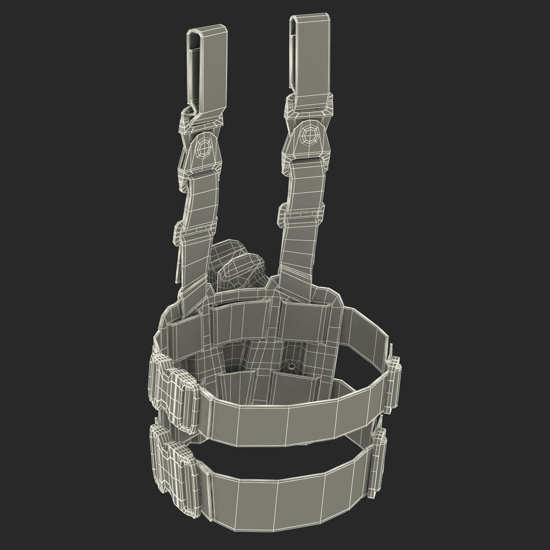 3d model tactical leg pistol holster