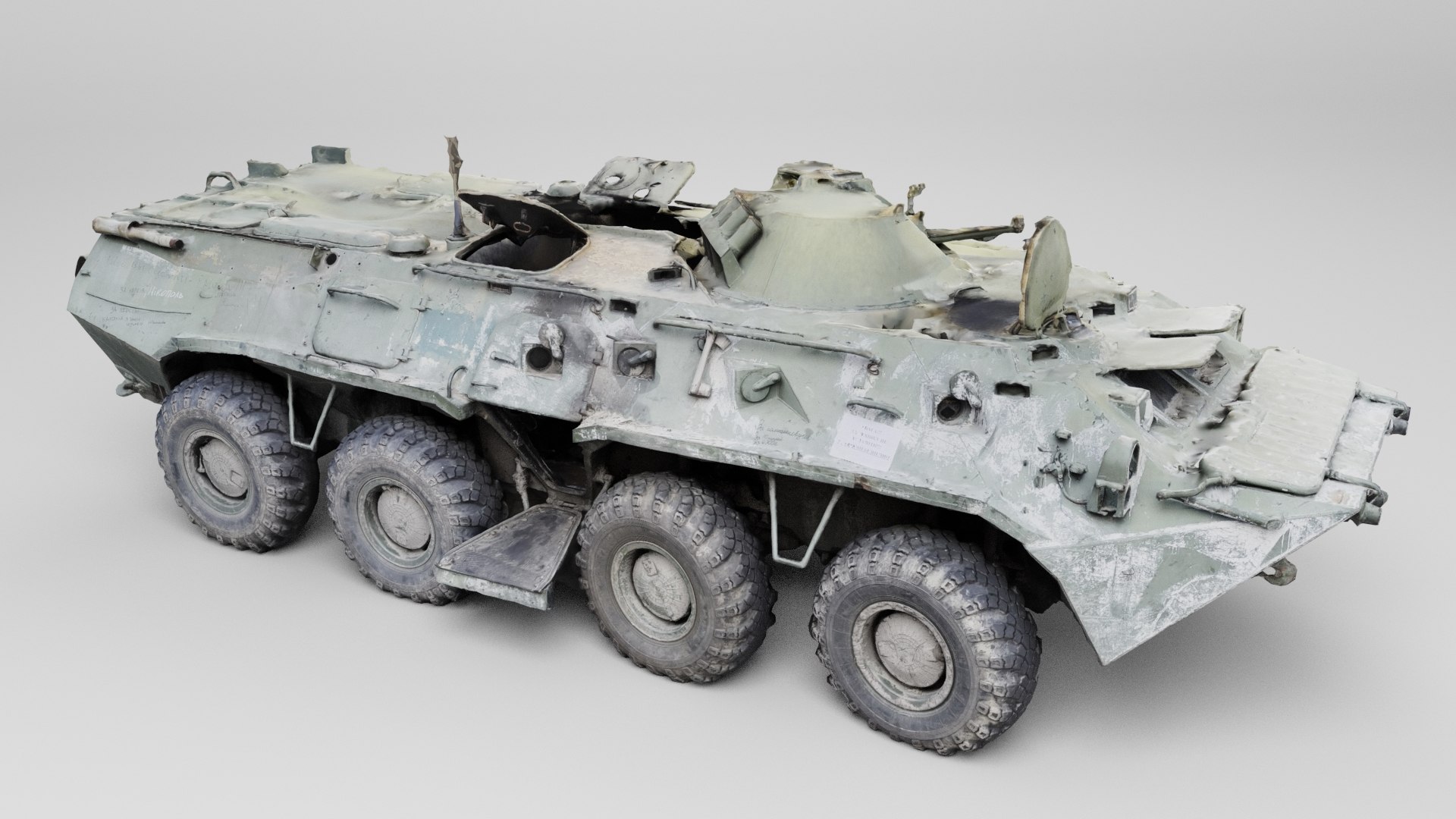 3D Russian BTR-82A Destroyed By Ukrainian Army Model - TurboSquid 1981240