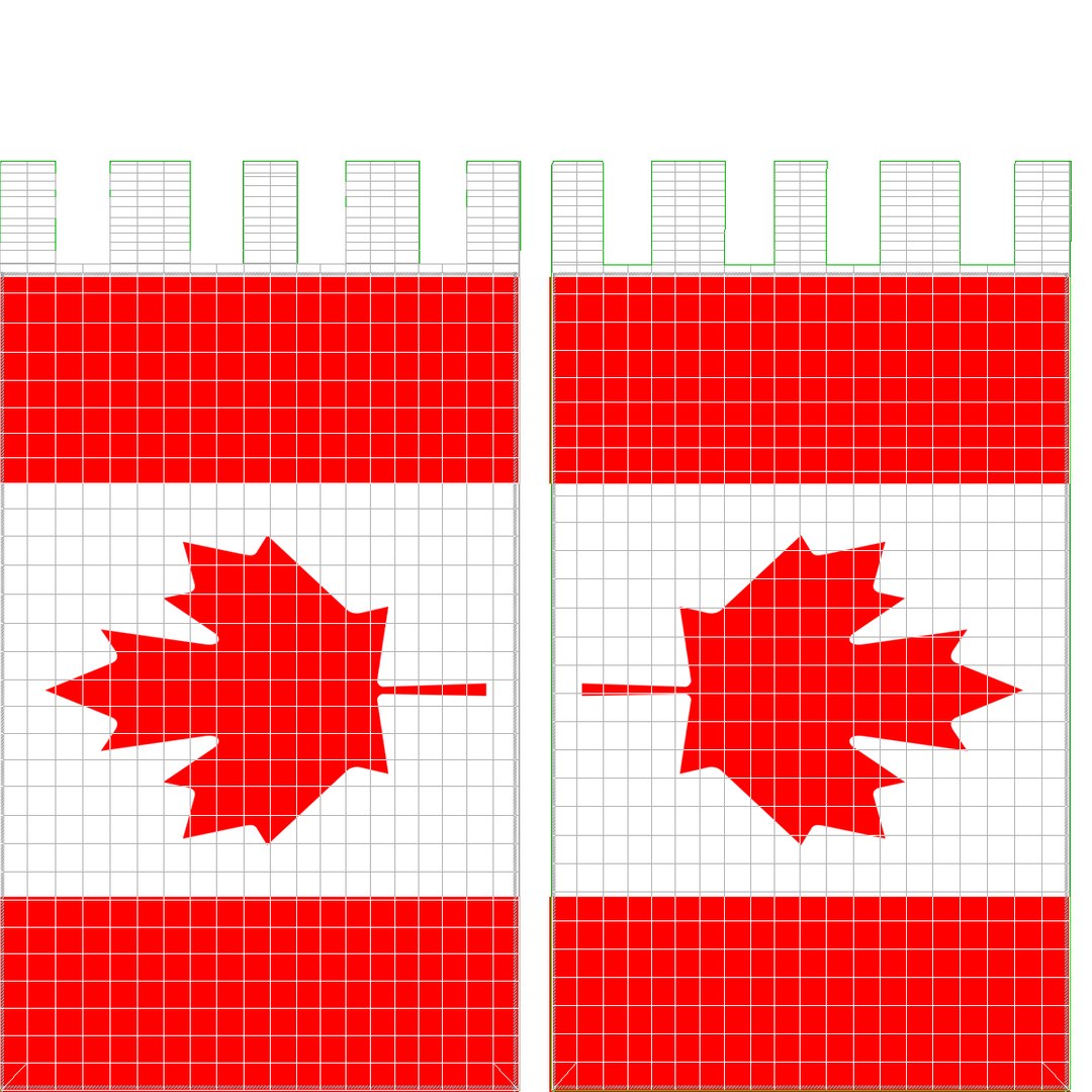 Canadian Flag Modeled 3ds