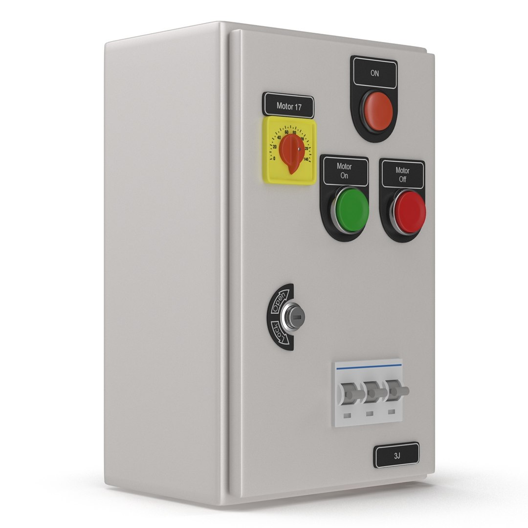 3d model industrial electrical panel 6